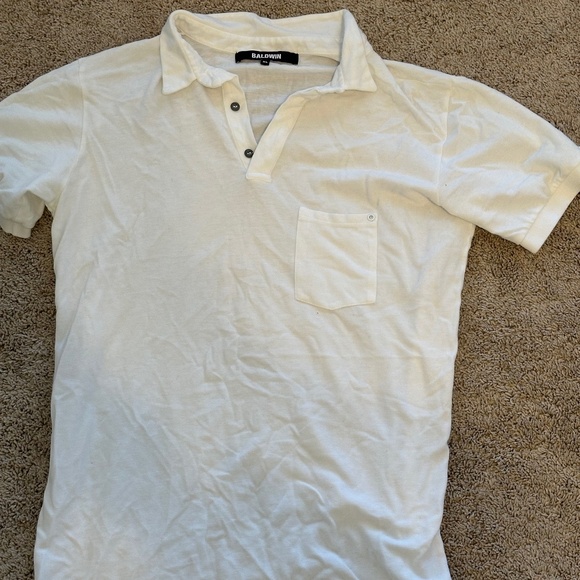 baldwin | Shirts | Baldwin White Polo Shirt | Poshmark